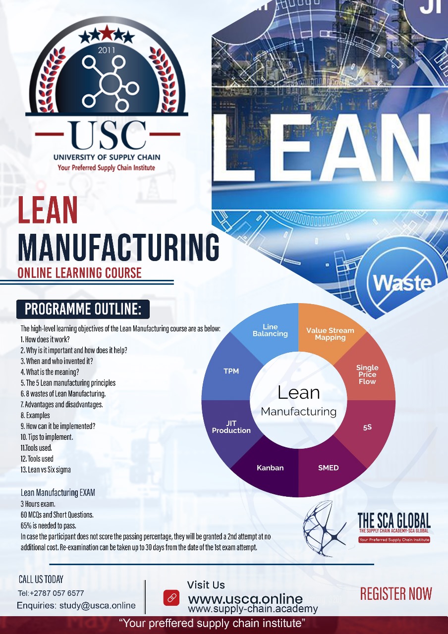 LEAN MANUFACTURING - University Of Supply Chain (USCA) -Africa